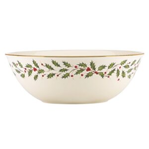 lenox holiday large bowl red & green, 3.95 lb