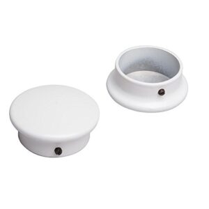 knape & vogt closet-pro hd cd-0017-wt decorative closet pole end caps, white