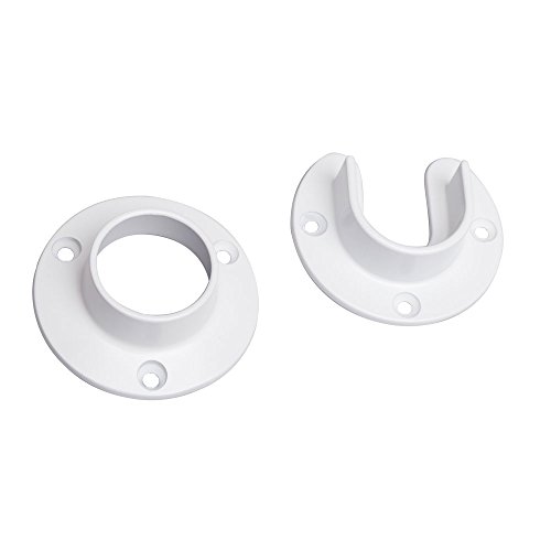 Closet Pro HD CD-0010-WT Heavy Duty Closet Pole Sockets, White