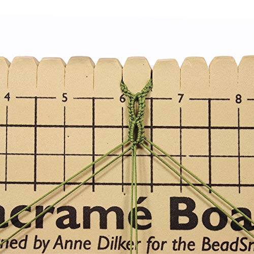 The Beadsmith Macrame Board, 11.5 x 15.5 inches, 0.5-inch-Thick Foam, 10x14" Grid for Measuring, Bracelet Project with Instructions Included, Create Macrame and Knotting Creations