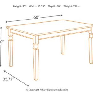 Signature Design by Ashley Whitesburg Cottage Dining Table, Seats up to 6, Brown & Antique White