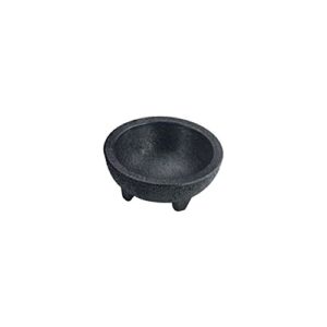 h&s inc. nhs1008 chico charcoal 4 oz molcajete dish - 24 / cs