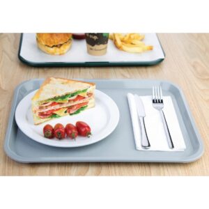 Carlisle FoodService Products CT121623 Café Standard Cafeteria / Fast Food Tray, 12" x 16", Gray