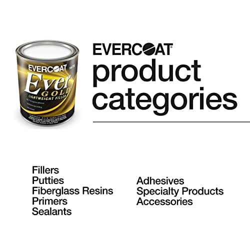 Evercoat EverGold Lightweight Filler - Easy Sanding Body Filler for Professional Use - 128 Fl Oz