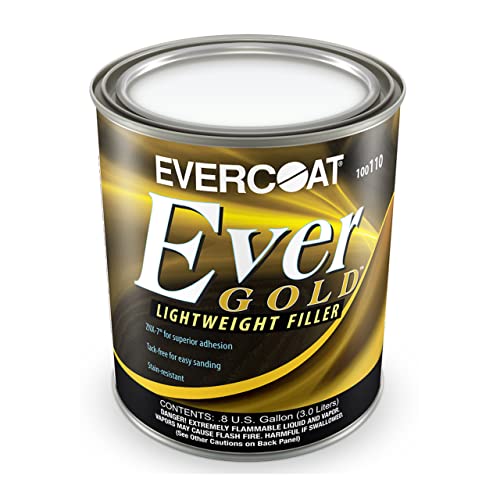 Evercoat EverGold Lightweight Filler - Easy Sanding Body Filler for Professional Use - 128 Fl Oz