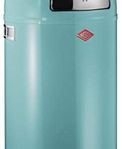 WESCO Pushboy Push Door Trash Can, Turquoise