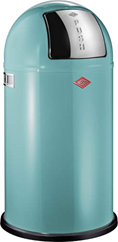 WESCO Pushboy Push Door Trash Can, Turquoise