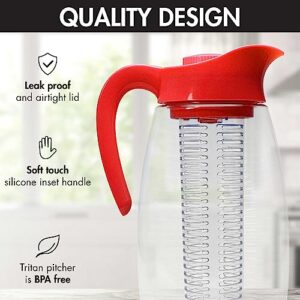 Primula Beverage System – Includes Fruit, Tea Infusion Chill Core, 2.9 quart, Red