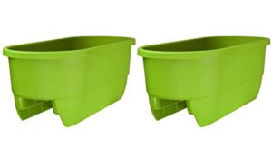 apollo exports international ap-5720/mg/2, margarita, 24" dual deck railing planter, (set of 2)