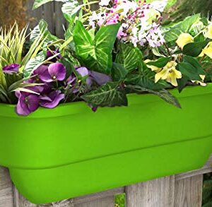 Apollo Exports International AP-5720/MG/2, Margarita, 24" Dual Deck Railing Planter, (Set of 2)