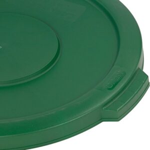 CFS 34101109 Bronco Polyethylene Round Lid, 16.13" Overall Diameter x 2.13" Height, Green, For 10 Gallon Containers (Case of 6)