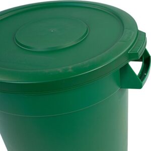 CFS 34101109 Bronco Polyethylene Round Lid, 16.13" Overall Diameter x 2.13" Height, Green, For 10 Gallon Containers (Case of 6)