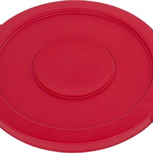 Carlisle FoodService Products 34102105 Bronco Polyethylene Round Lid, 20" Overall Diameter x 2.13" Height, Red, For 20 Gallon Containers (Case of 6)