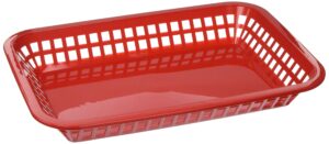 tablecraft 1079r 11-3/4" red mas grande platter basket - dozen