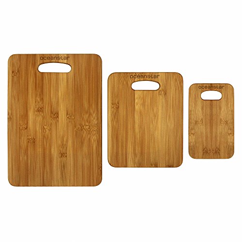 Oceanstar 3-Piece Bamboo Cutting Board Set, Natural