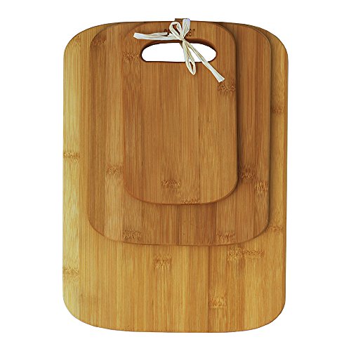 Oceanstar 3-Piece Bamboo Cutting Board Set, Natural