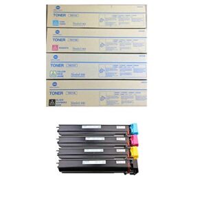 konica minolta part# tn-711k. tn-711c. tn-711m. tn-711y toner cartridge set (oem)