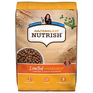 rachael ray nutrish limited ingredient diet lamb meal & brown rice recipe, 28 pound bag