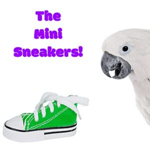 Bonka Bird Toys 6 Mini Sneakers Colorful Cotton Shredding Foraging Treat Chew Parrot Parakeets Cockatiels Conures and Similar Birds