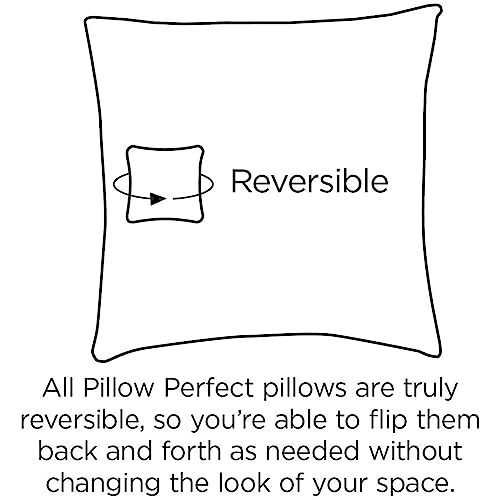 Pillow Perfect Fresco Solid Indoor/Outdoor Throw Pillow Plush Fill, Weather and Fade Resistant, Throw - 18.5" x 18.5", Black, 2 Count