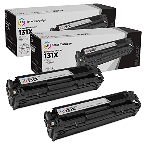 LD Remanufactured Toner Cartridge Replacement for HP 131X CF210X High Yield (Black, 2-Pack)