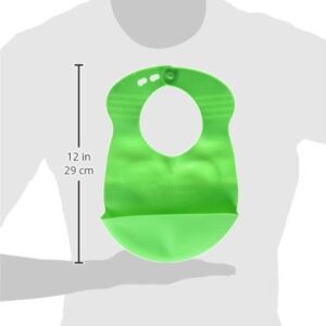 Tommee Tippee Easi-Roll Baby Bib, Crumb & Drip Catcher, Blue & Green - 7+ Months, 2 Count