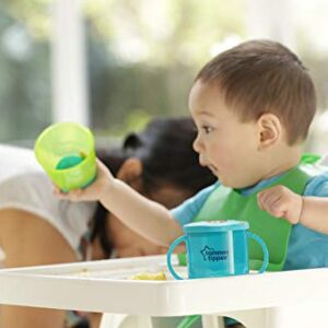 Tommee Tippee Easi-Roll Baby Bib, Crumb & Drip Catcher, Blue & Green - 7+ Months, 2 Count