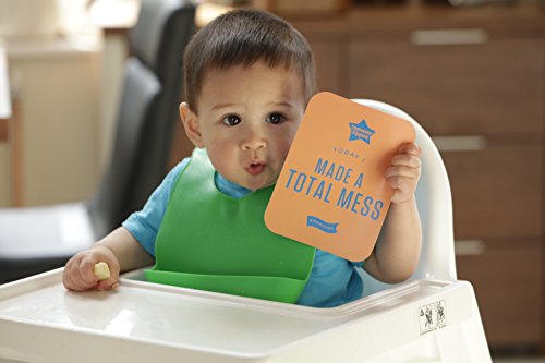 Tommee Tippee Easi-Roll Baby Bib, Crumb & Drip Catcher, Blue & Green - 7+ Months, 2 Count