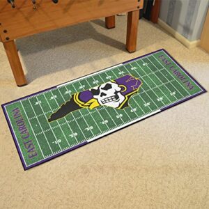 FANMATS 8452 East Carolina Pirates Field Runner Rug - 30in. x 72in.