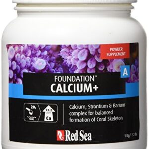 Red Sea Fish Pharm ARE22017 Reef Foundation Calcium/Strontium Supplement-A for Aquarium, 1kg