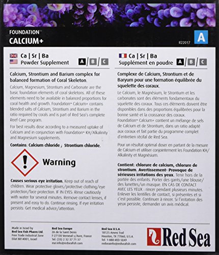 Red Sea Fish Pharm ARE22017 Reef Foundation Calcium/Strontium Supplement-A for Aquarium, 1kg