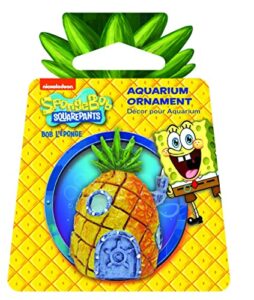 penn-plax officially licensed spongebob squarepants aquarium ornament – pineapple home (mini/small size) – perfect for freshwater and saltwater tanks