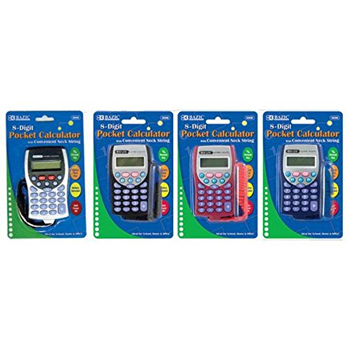 Calculator with Lanyard, Package of 36