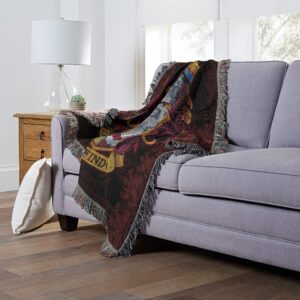 Northwest Woven Tapestry Throw Blanket, 48 x 60 Inches, Gryffindor Shield