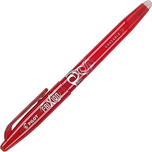 Pilot FriXion Erasable Rollerball Gel Pen, Fine Point, 0.7 mm, Red Barrel, Red Ink