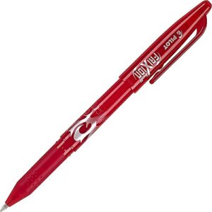 Pilot FriXion Erasable Rollerball Gel Pen, Fine Point, 0.7 mm, Red Barrel, Red Ink