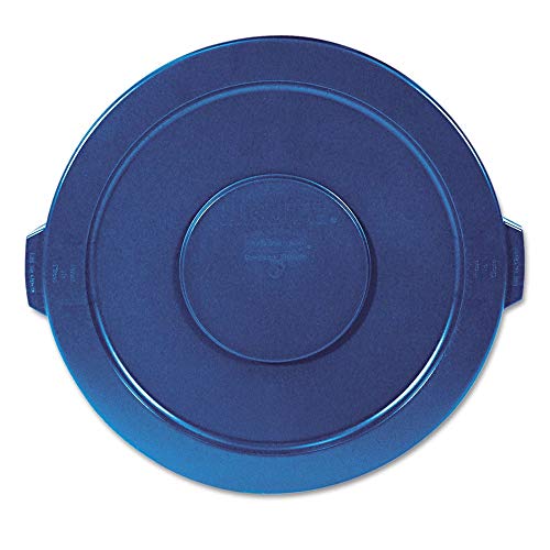 Rubbermaid 263100Be Round Flat Top Lid, For 32-Gallon Round Brute Containers, 22 1/4-Inch, Dia., Blue