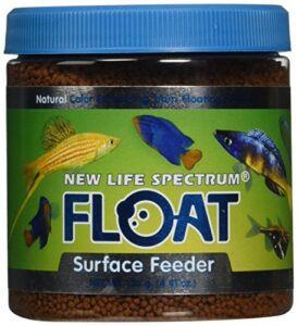 new life spectrum float surface feeder 1mm floating salt/fresh pet food, 120gm