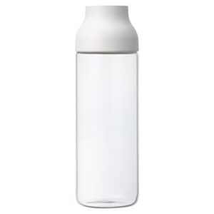 kinto 22971 capsule water carafe, pitcher, cold water bottle, 33.8 fl oz (1 l), white