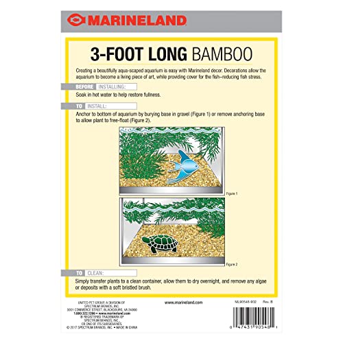 Marineland Bamboo 3 Feet, Décor For aquariums and Terrariums, Model:47431905481