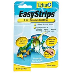 tetra pond 19542 6-in-1 easystrips™ test strips 25 count