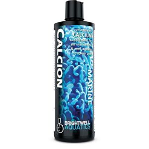 brightwell aquatics calcion - concentrated liquid calcium supplement for all marine aquariums