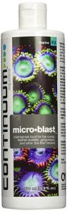 continuum aquatics brightwell aquatics micro-blast - invertebrate food for live corals, feather dusters, gorgonians, and other fine filter feeders, 500 ml