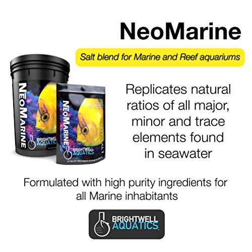 Brightwell Aquatics NeoMarine - Marine Salt Blend for Reef Aquarium, 50-GAL