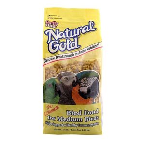 pretty bird international bpb74309 30-pound natural gold bird food, medium