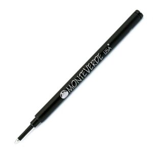 monteverde ceramic rollerball refill for capped rollerball pens, black, 6 pack (g233bk)