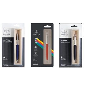 parker jotter 3 colours - 1 black + 1 blue + 1 red ballpoint pen