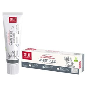 professional toothpaste splat "white plus". safe whitening and enamel protection.