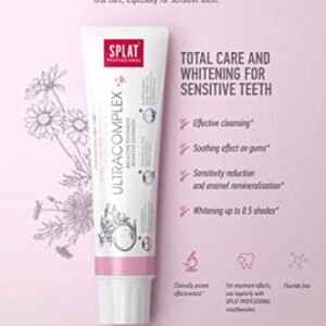 Splat Professional Series Ultracomplex Toothpaste, Comprehensive Care and Whitening for Sensitive Teeth