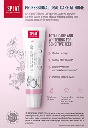 Splat Professional Series Ultracomplex Toothpaste, Comprehensive Care and Whitening for Sensitive Teeth